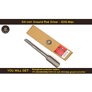 BEEMEEMASTER 3/4 Inches SDS MAX Ground Rod Driver Socket for Rotary Hammer Drill, Drive 3/4 in. Ground Rods Rebars