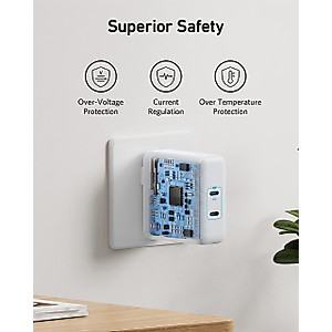 Mac Book Pro Charger, Anker 100W Fast Charger, 2 Port Power Adapter - Compatible With USB C Devices Including MacBook Pro/Air, iPad Pro, iPhone 15/Pro/Pro Max, Google Pixelbook (Cable Not Included)