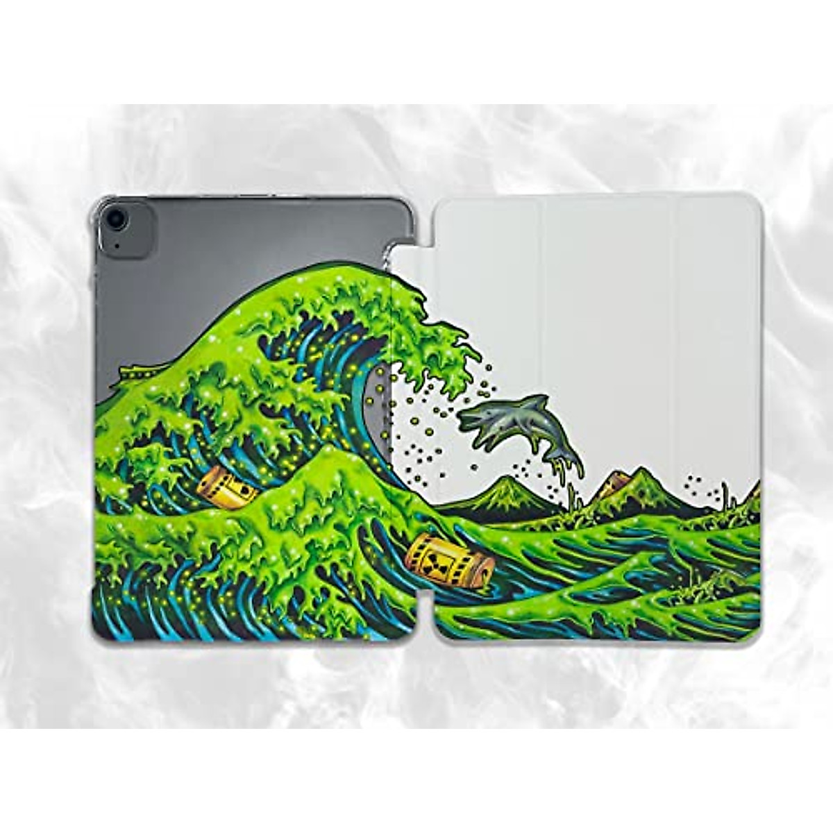 Great Wave Kanagawa Toxic case Compatible with iPad Mini Air Pro 7.9 8.3 9.7 10.2 10.9 11 12.9 inch Pattern Cover New 2022 2021 Trifold Stand 3 4 5 6 7 8 9 Generation 582 (11" Pro 1/2/3 gen)