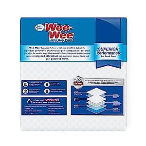 Four Paws Wee-Wee Superior Performance Little Dog Pee Pads - Small Dog & Puppy Pads for Potty Training - Dog Housebreaking & Puppy Supplies - 16.5"x23.5" (28 Count)