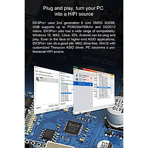 Topping DX3pro+ LDAC Headphone Amplifier - ES9038Q2M XU208 NFCA Bluetooth5.0 Audio Decoder USB/Opt/Coax DAC AMP Pre Amplifier with Remote Control (Sliver)