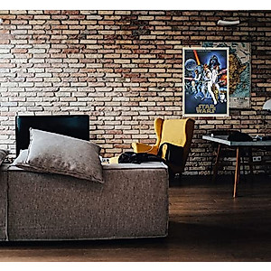 POSTER STOP ONLINE Star Wars Episode IV - A New Hope - Movie Poster/Print (40th Anniversary Gold Border Edition - Regular Style C) (Size 24" x 36")