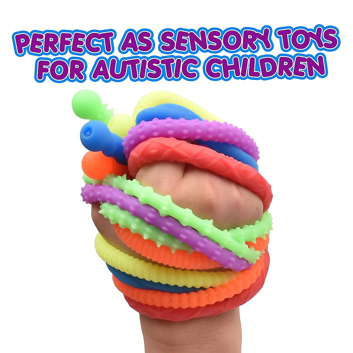A AINOLWAY 9 PCS Textured Stretchy Strings and Super Sensory Fidget Toys for Adults and Kids (9PCS)