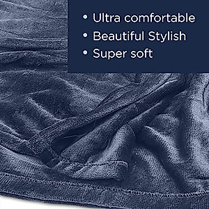 Dr Relief Electric Heated Throw Blanket Fleece with Controller, 4 Hours Auto Shut-Off, Fast Warming, Full-Body Comfort, Luxuriously Soft, Machine Washable, 50" x 60", Micromink for Cozy Couch or Bed