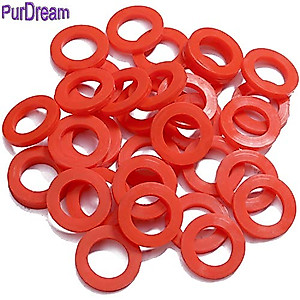 CPWUFIYD Outdoor Garden Hose Silicone Washer Gasket, 40Pcs Red O-Rings Silicone Washer Gasket Combo Pack for 3/4 Inch Garden Hose and Water Faucet