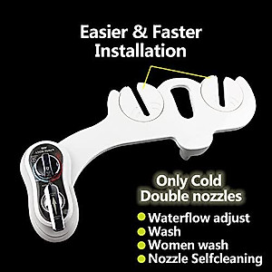 APURE BIDET A123 - Only Cold Water Bidet- Dual nozzles of wash and women wash- Selfcleaning Toilet Bidets (1PC)
