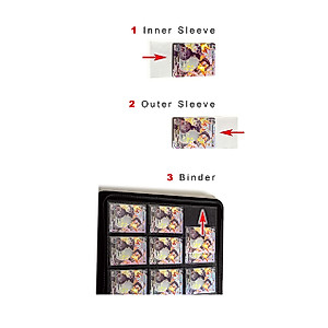 TopDeck TopLoader Binder Holds 200+ Toploaders Hard Cases | 9 Pocket Trading Cards Album | Long Term Storage Binder | Side Load Sleeves | Pokemon/MTG/Yugioh/TCG Folder|Trading & Sports Holder (Green)