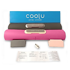 COOLU Innovative Yoga Mat For Home Workout And Outdoor Exercises - Non-Slip Thick Yoga Mat for Fitness, Pilates, Stretching - Eco Friendly Pink Yoga Mat For Working Out for Women and Men