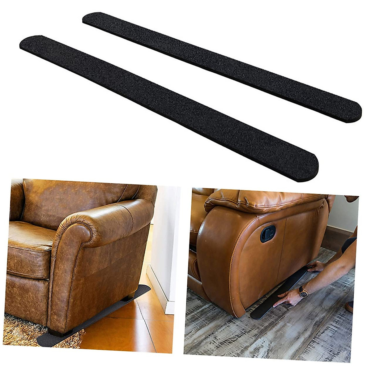 Veemoon 2pcs Couches Protectors Chairs Pad Marble Slip Couch Nonslip Sofa Anti-Skid Rail Scratch Floors Anti-Slip Grippers Non Carpet Floorboard Chair for Recliner Feet Floor Pads