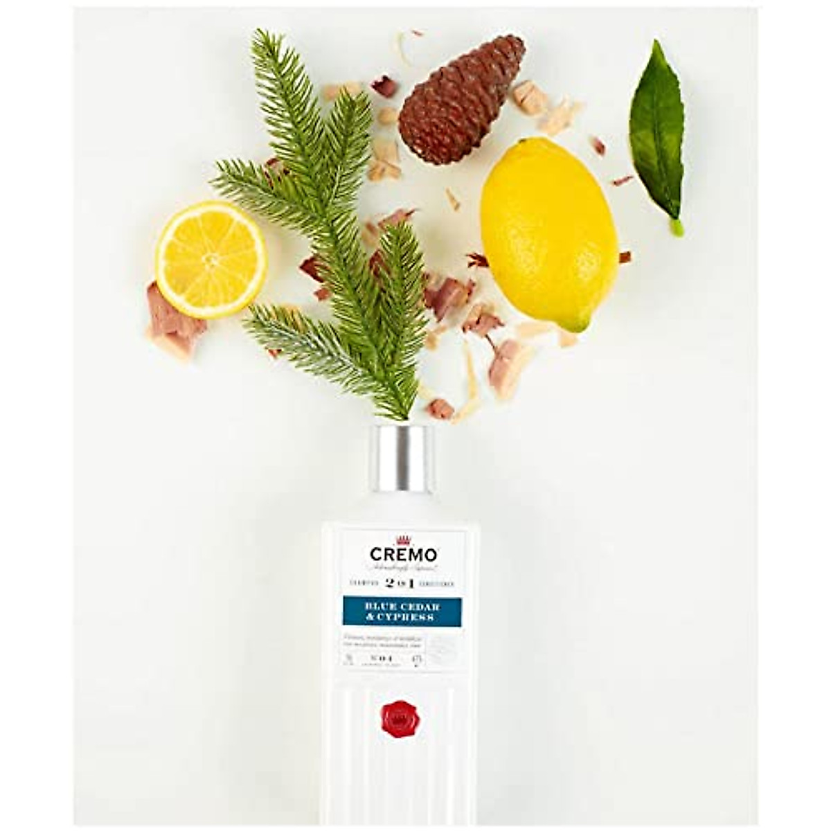 Cremo Barber Grade Blue Cedar & Cypress 2-in-1 Shampoo & Conditioner, 16 Fl Oz (2-Pack)