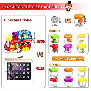 Baby Toys 12-18 Months Musical Train Kids Toys for 1 2 3 4+ Year Old Boys Girls Gifts,Early Education Learning Toy with Fruit Block/Music/Light/ for 6 to 12 Months Toddler Christmas Birthday Gifts