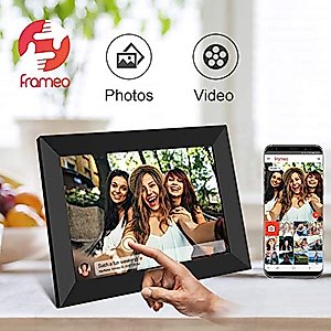 FRAMEO 10.1 Inch Smart WiFi Digital Photo Frame 1280x800 IPS LCD Touch Screen, Auto-Rotate Portrait and Landscape, Built in 16GB Memory, Share Moments Instantly via Frameo App from Anywhere