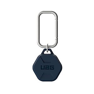 URBAN ARMOR GEAR UAG Designed for AirTag Case Scout Rugged Anti-Scratch Lightweight Silicone Protective Cover Holder with Carabiner Attachment for Keys, Backpacks - Mallard