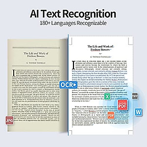 CZUR Aura Pro Book & Document Scanner,Capture A3 & A4, Auto-Flatten & Deskew Powered by AI Technology, Foldable & Portable, Compatible with Windows & Mac OS