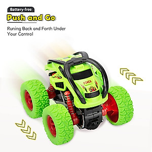 LODBY Toddler Toys for 2 3 4 5 Year Old Boy Easter Gifts, Pull Back Vehicle Monster Trucks for Toddlers Toys Age 2-4-6 Friction Powered Toys Car for Boys/Girls Birthday Gifts for 2 3 4+ Year Old Toys