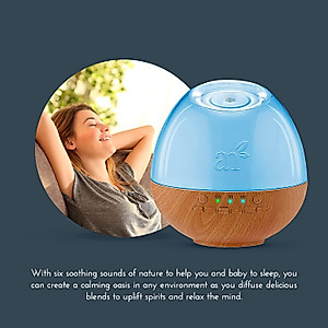 artnaturals Sound Machine Diffuser & Essential Oil Set - (300ml Tank & Top 16 Set) - 6 Calming Natural Sounds - Aromatherapy and White Noise for Relaxation and Sleeping - Baby, Kids, and Adults