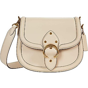 COACH Glovetanned Leather Beat Saddle Bag B4/Ivory One Size