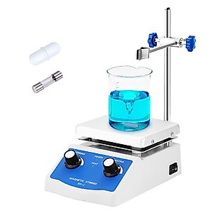 Yaeccc Magnetic Stirrer 4.7 x 4.7 Inch Heating Plate Magnetic Mixer SH-2 Hot Plate 1000ml Stirring Capacity Magnetic Stirrer Kit 180W 0~1600RPM 1L Volume Heating Power