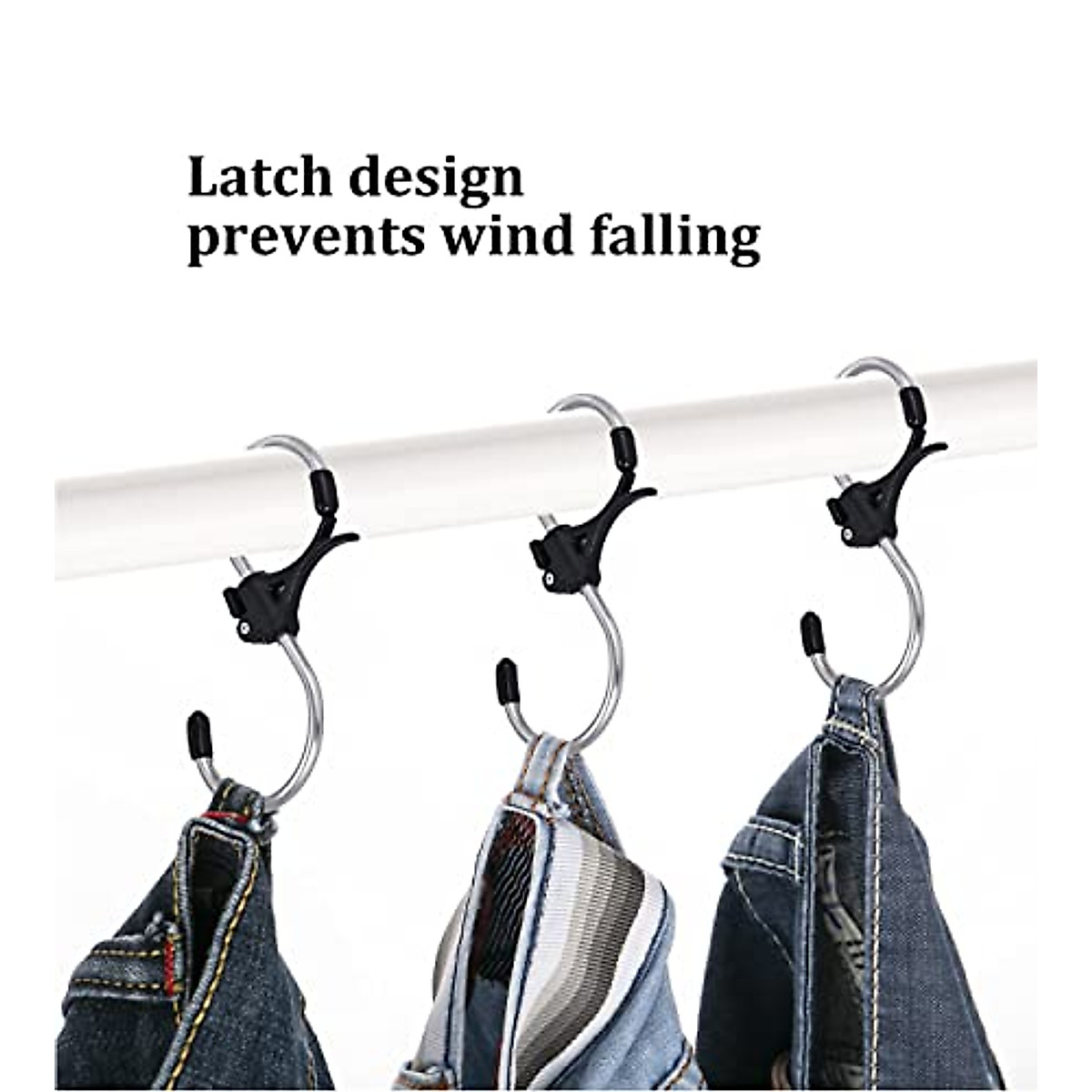 GEZIDEA S Hooks Stainless Steel Heavy Duty S Hooks Anti Drop for Kitchen,Work Shop,Bathroom,Garden,Wardrobe,Office,Perfect Rack Hooks,Big,10Pieces