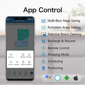 Proscenic M6 PRO Wi-Fi Connected Robot Vacuum Cleaner and Mop, Alexa & Google Home& App Control, Lidar Navigation, Robotic Vacuum with Mapping, 2600 Pa Suction and Selective Room Cleaning