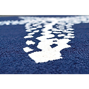 nuLOOM Marine Hand Hooked Indoor/Outdoor Area Rug, 4' x 6', Navy