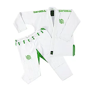 Sanabul Essential BJJ Gi for Women Brazilian Jiu Jitsu Gi for Women Lightweight Preshrunk Fabric - White, W4