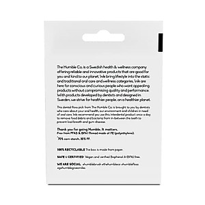 The Humble Co. Floss Picks (200 Count) – Sustainable, Plant Based and Eco-Friendly Natural Dental Floss Picks with Grip Handle for Dental Hygiene, Oral Care, and Gum Health, Cruelty Free (Mint)