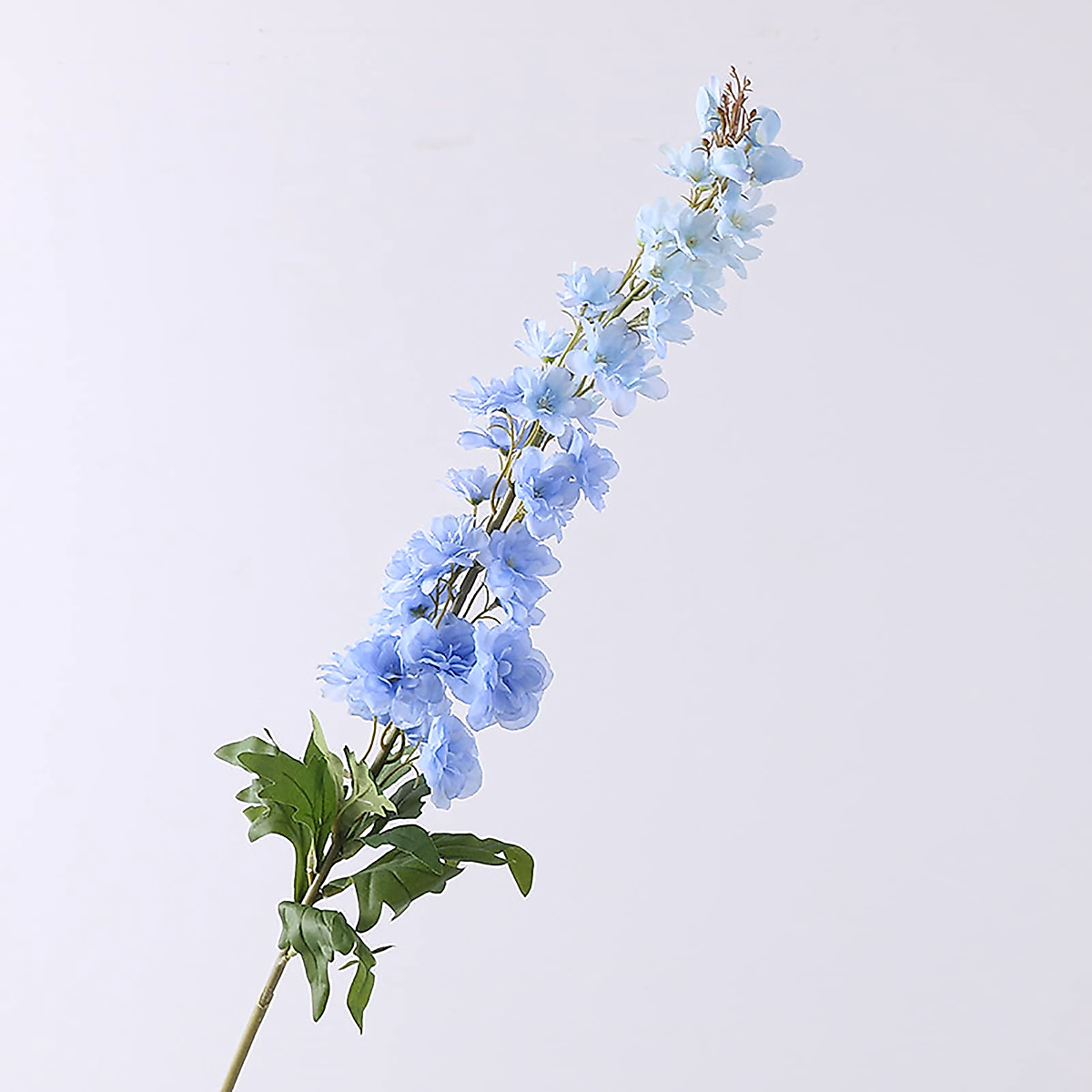 Heave 3Pcs Blue Delphinium Fake Silk Flower Arrangement Wedding Bouquet Blossoms Flowers with Stems for Indoor Outdoor Home Garden Wedding Party Decortaion Light Blue