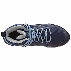 Jack Wolfskin Women's Force Striker Texapore Mid Hiking Shoe Boot, Dark Blue/Light Blue, 7.5