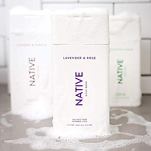 Native Body Wash Natural Body Wash for Women, Men | Sulfate Free, Paraben Free, Dye Free, with Naturally Derived Clean Ingredients Leaving Skin Soft and Hydrating, Coconut & Vanilla, Lavender & Rose, Cucumber & Mint 11.5oz - Pack of 3