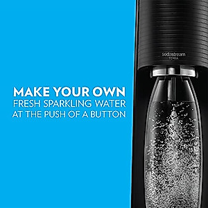 SodaStream Terra Sparkling Water Maker Bundle (Black), with CO2, DWS Bottles, and Bubly Drops Flavors