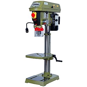 GENERAL INTERNATIONAL 12" Commercial Benchtop Drill Press - Variable Speed Drilling Machine with Built-in Light Guide & Anti-Vibration Technology - 75-010 M1