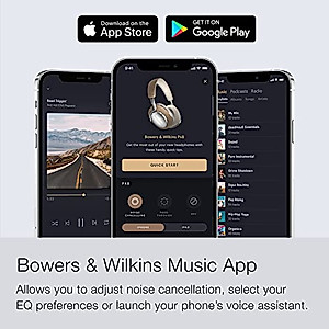 Bowers & Wilkins Px8 Over-Ear Wireless Headphones, Advanced Active Noise Cancellation, Compatible with B&W Android/iOS Music App, Premium Design, Offers 7-Hour Playback on 15-Min Quick Charge, Tan