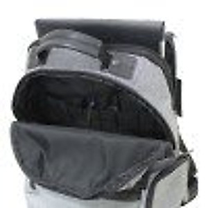 Renwick Business Backpack with Genuine Leather Trim (Grey Denim)