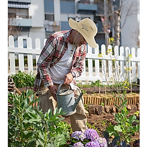 Wmcaps UPF 50+ Sun Protection Hat for Mens Womens, Wide Brim Waterproof Bucket Hat for Fishing, Hiking, Garden,Yard Outdoor work Light Grey
