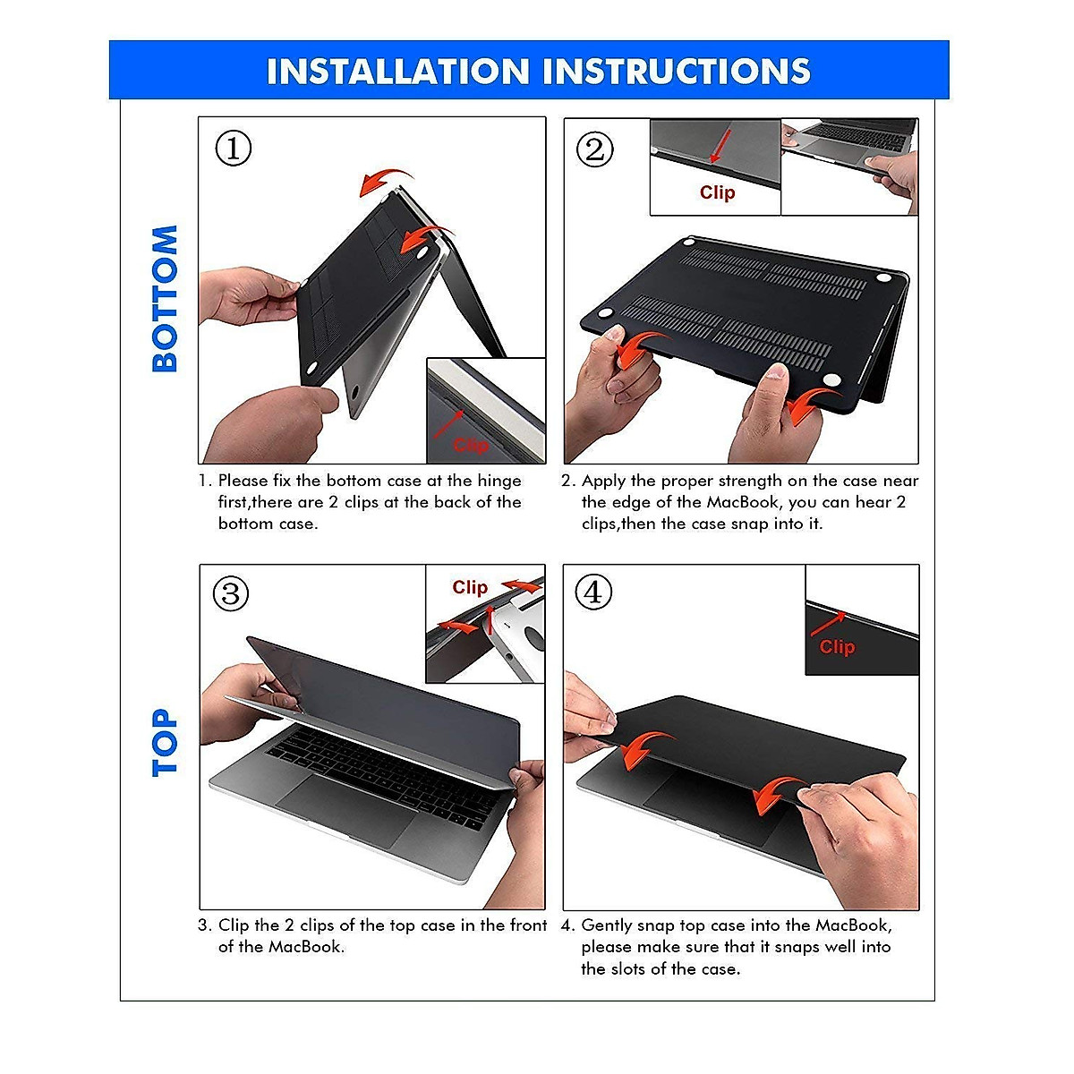 Hard Case Compatible with New MacBook Air 13 Inch Case 2020 2019 2018 Release Model A2337 M1 A2179 A1932 with Retina Display and Touch ID, Matt Plastic Hard Shell Case Cover - Black & red