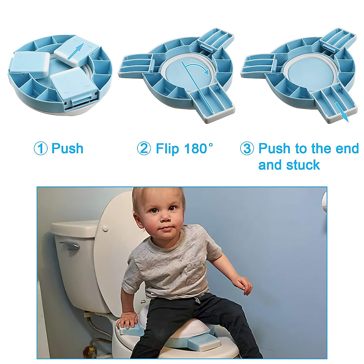 Portable Potty for Toddler Travel, Portable Toddler Potty, Potty Training Seat, Kids Toilet, Go Potty With Storage Bag & Toilet Brush