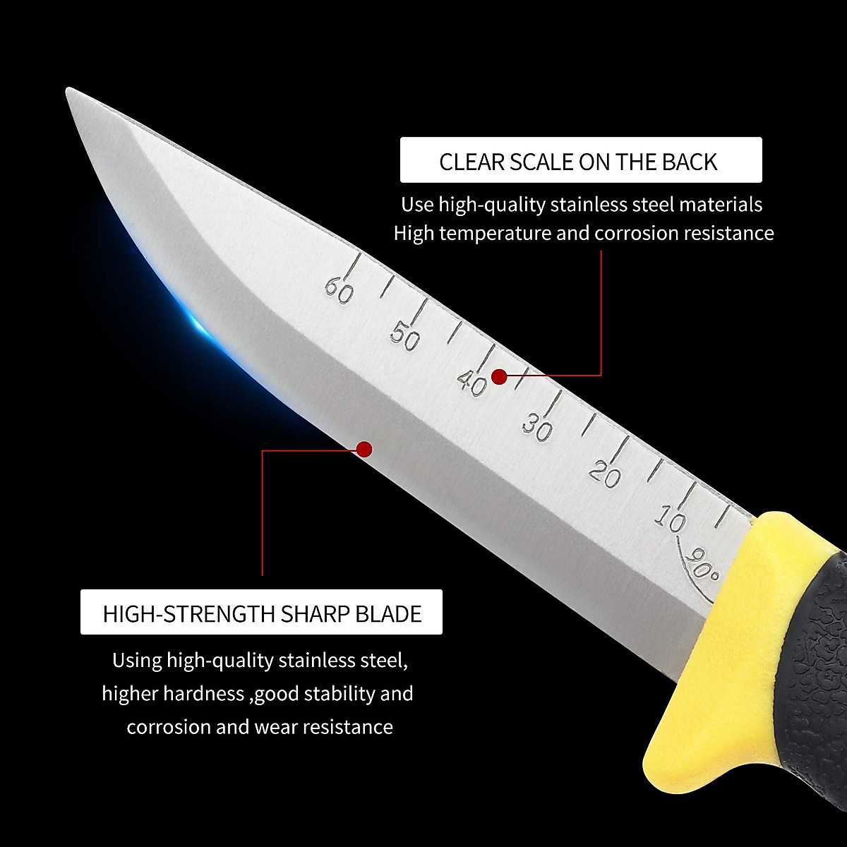 Linsen-outdoor Fixed Blade Knife With Sheath Camping Knife Outdoor 4 Inch Single Edge Blade Stainless Steel Sharpe Survival Knives For Garden Grafting