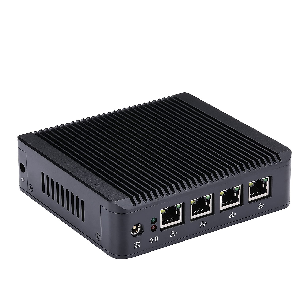 Best pc Qotom-Q190G4-S01 with celeron J1900 X86 2.42 GHz 4G ram 256G SSD 4 LAN 1080P Full HD Video Multiple Ethernet Ports