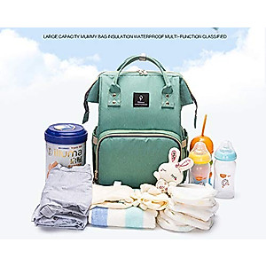 SUXCGE Baby Diaper Bag With USB Interface Large Capacity Waterproof Nappy Bag Kits Mummy Maternity Travel Backpack Nursing Handbag Grey