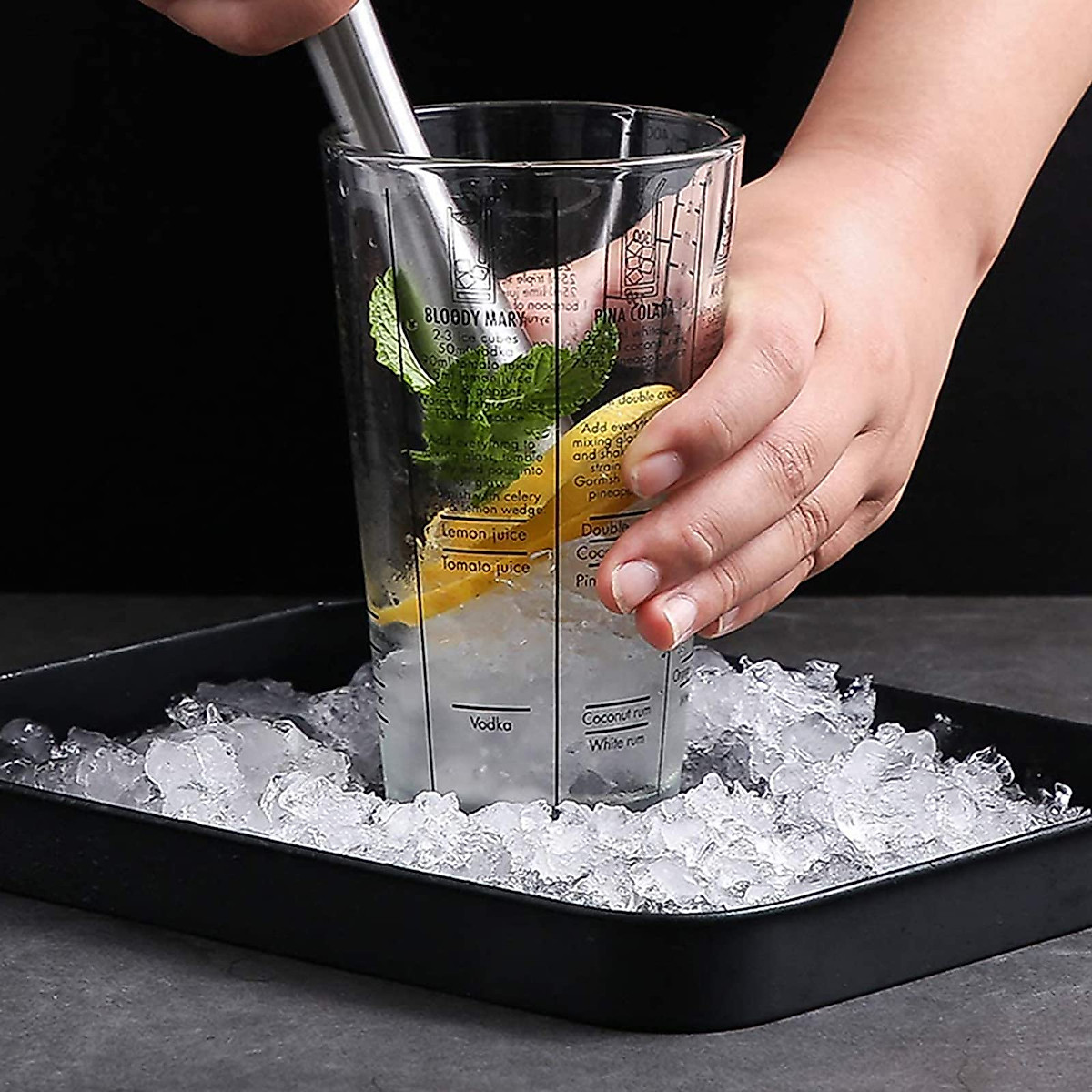 3 Pieces Stainless Steel Muddler for Cocktails,Mixing Spoon and Ice Tongs,Professional Bar Tools Bartender Set for Cocktails Mojitos Ice Fruit Drinks