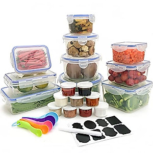 ZHOMA 28 PCS Food Storage Containers Set - Kitchen Sealed Jar with Lid Moisture-Proof Fresh-Keeping Box for Whole Grains