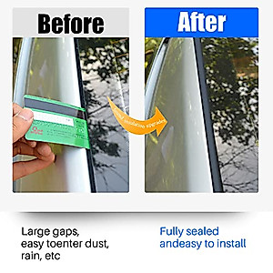 Smeyta Weather Stripping Door Seal for Car,Rubber Car Door Seal Weather Stripping,19.6FT T Shape Windshield Seal for Sunroof Front Rear Windshield Seal 2PC(9.8FT 0.55INCH+9.8FT 0.75INCH)