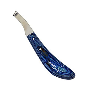 Equinez Tools Farrier Hoof Knives Right Handed Razor Edge Sharped Stainless Steel with Blue Handle