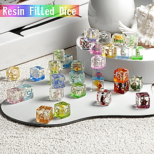 Cat Dice Dice DND, DNDND 7PCS Resin D&D Dice with Velvet Bag for Dungeons and Dragons Role Playing Games and Tabletop Games（Cat