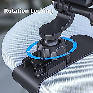 SUREWO Car Sun Visor Mount, Quick Clip Sun Visor Mount with Universal Ball J Hook Compatible with GoPro Hero 12 11 10 9 8 7 6 5 Black,DJI Osmo Action 3,AKASO and More