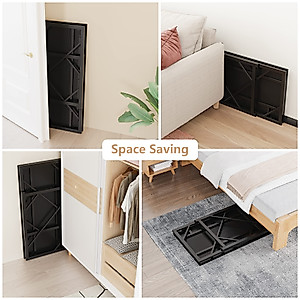 Elephance Folding Desk Writing Computer Desk for Home Office, No-Assembly Study Office Desk Foldable Table for Small Spaces