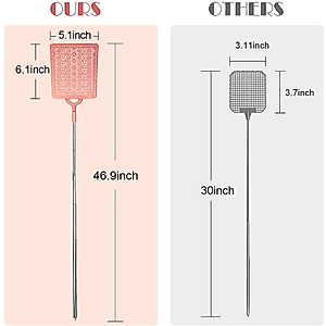 3 Pieces Fly Swatter Manual Retractable Fly Swatter Detachable Telescopic Fly Swatter, 3 Colors