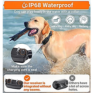 Dog Shock Collar, PEACHAR Dog Training Collar with 2300Ft Remote, Electric Shock Collar with Beep Vibration Shock and Security Lock Mode Waterproof Rechargeable Shock Collar for Small Large Medium Dog