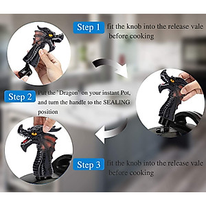 Fire-Breathing Dragon Steam Diverter, Steam Release Accessory, Kitchen Cupboards/Cabinets Savior, Universal Pressure Valve for Instant Pot or Pressure Cooker